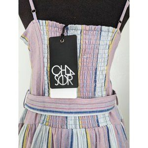 Chaser | Dresses | Nwt Chaser Smocked Linen Dress Multi Stripe | Poshmark